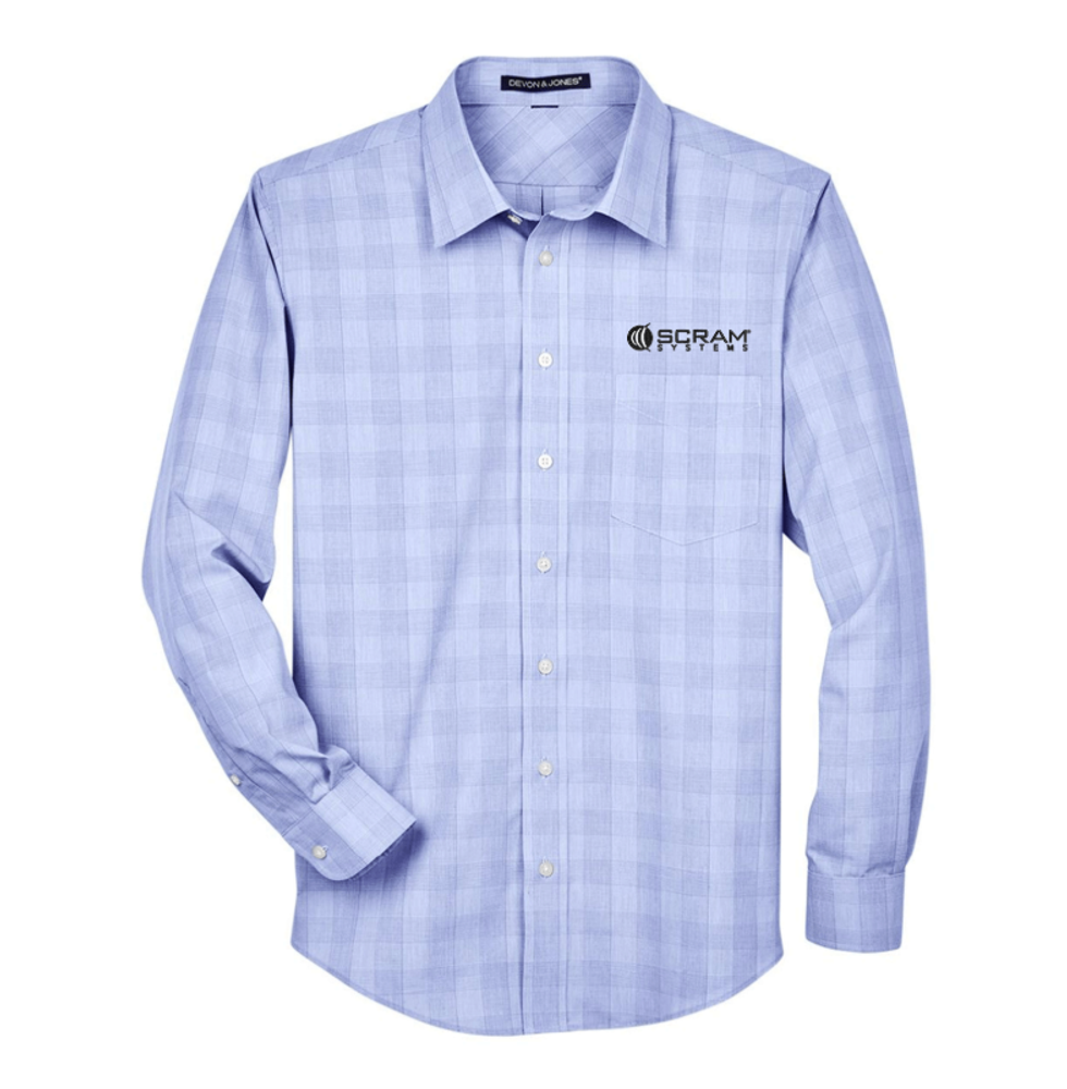 Devon & Jones Men's Crown Collection® Glen Plaid Woven Shirt image ...
