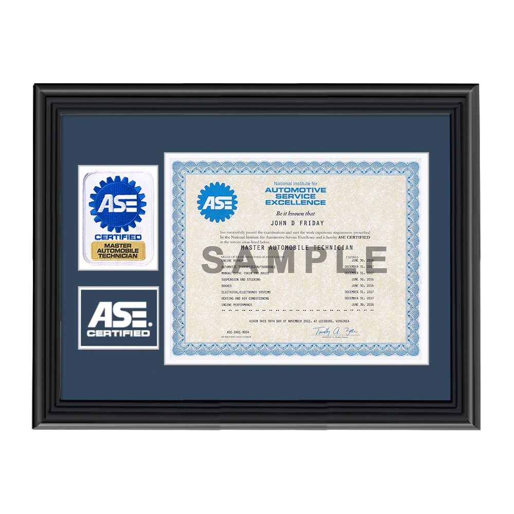 ASE Certificate and Insignia Frame primary image