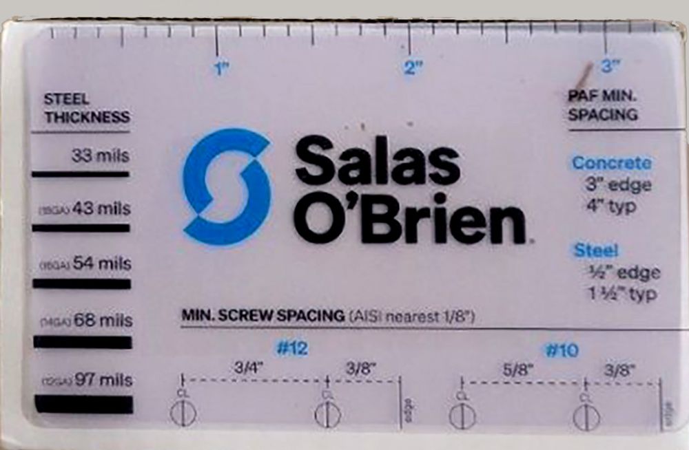 Plastic Measurement Cards – 50 Pack | Salas O'Brien