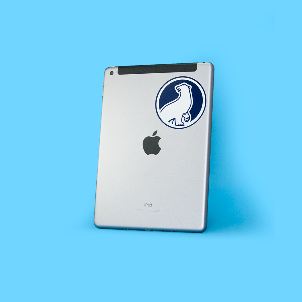 Bear Circle Sticker | Polar Seltzer Gear