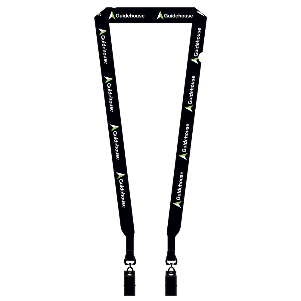 3/4" Lanyard with Double Bulldog Clip primary image