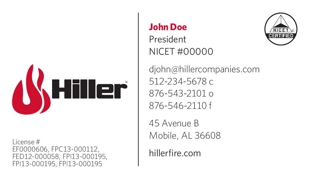 Hiller Business Cards - 500