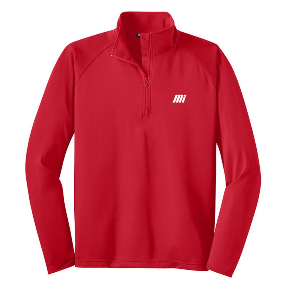 Men's Tall Red Quarter Zip Pullover primary image
