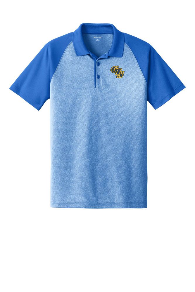 Sport-Tek PosiCharge RacerMesh Raglan Heather Block Polo. ST641 image ...