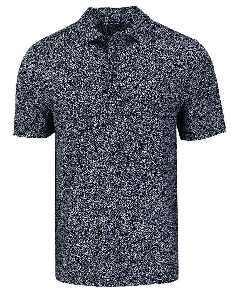 Cutter & Buck Pike Eco Pebble Print Stretch Recycled Mens Polo | Zurn Elkay