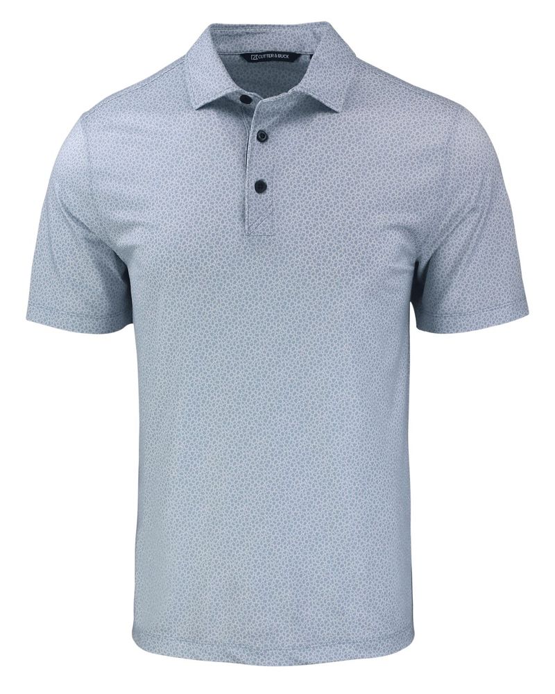 Cutter & Buck Pike Eco Pebble Print Stretch Recycled Mens Polo | Zurn Elkay