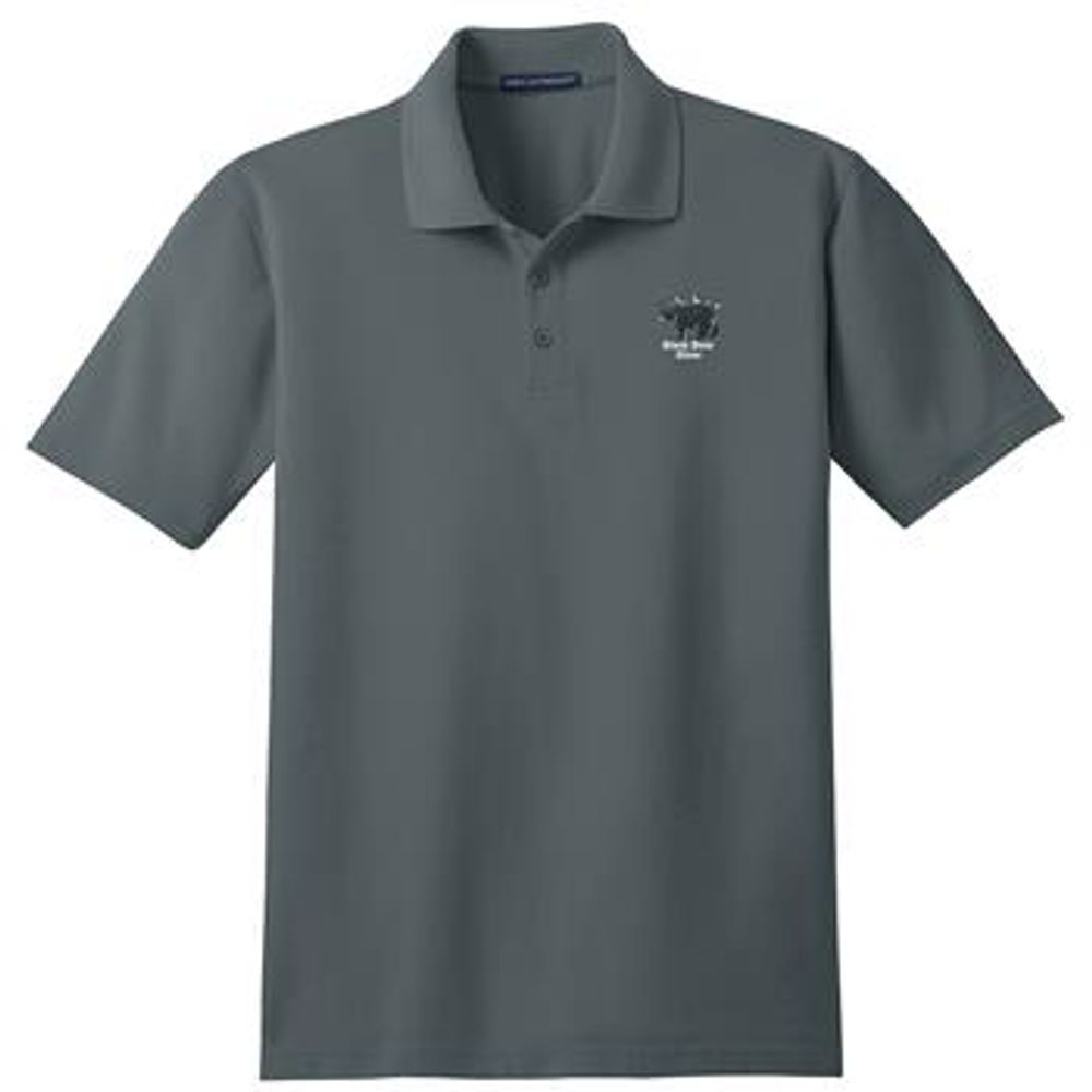 Unisex Sizing Stain Resistant Polo, Steel Grey | Black Bear Diner