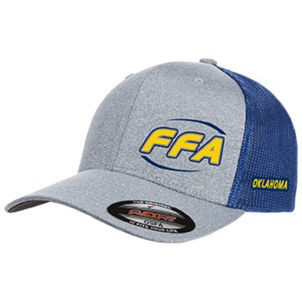 Heather/Royal - FFA FlexFit Melange Cap | OK FFA Gear
