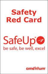 Safety Red Card with Logo | Amentum Safety Store