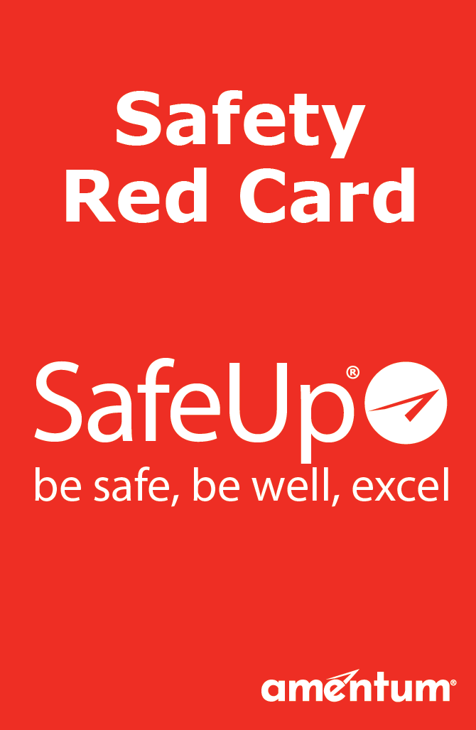 Safety Red Card with Logo | Amentum Safety Store
